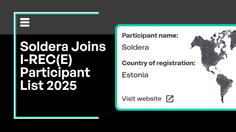 Soldera är nu undertecknare av 24/7 Carbon-Free Energy Compact (24/7 CFE)